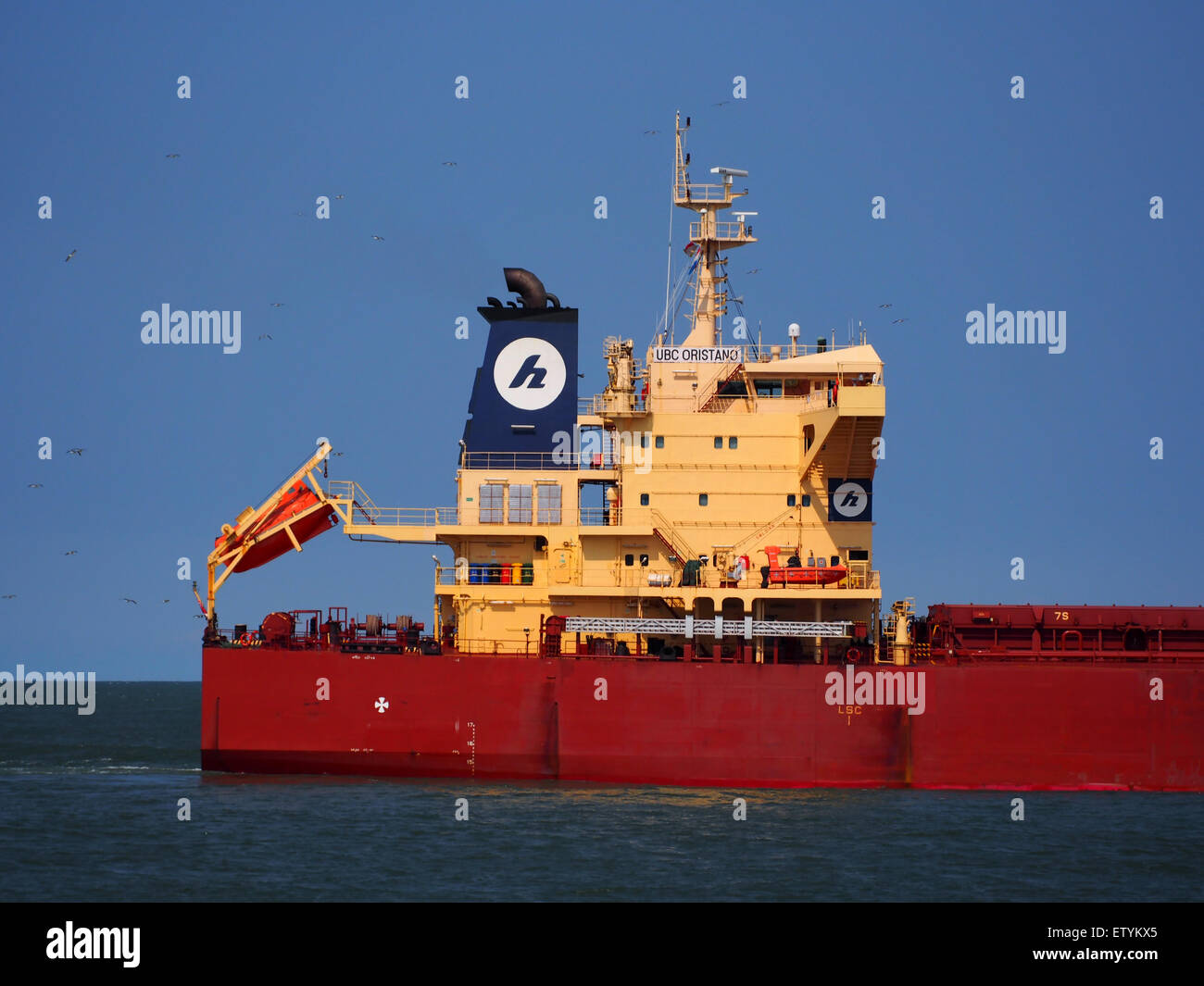 The UBC Oristano (IMO 9463657) is an oil tanker vessel docked at the ...