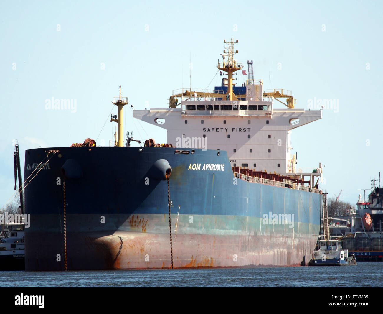 The AOM Aphrodite (IMO 9590096), an oil tanker, is pictured at the Port ...