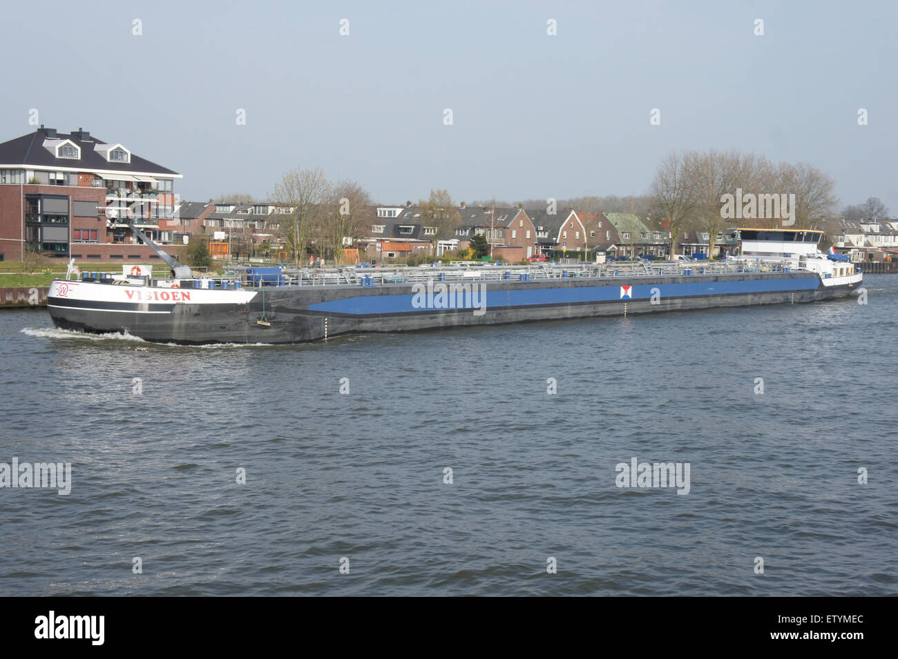 This image shows the *Visioen*, a tanker vessel operating on the ...