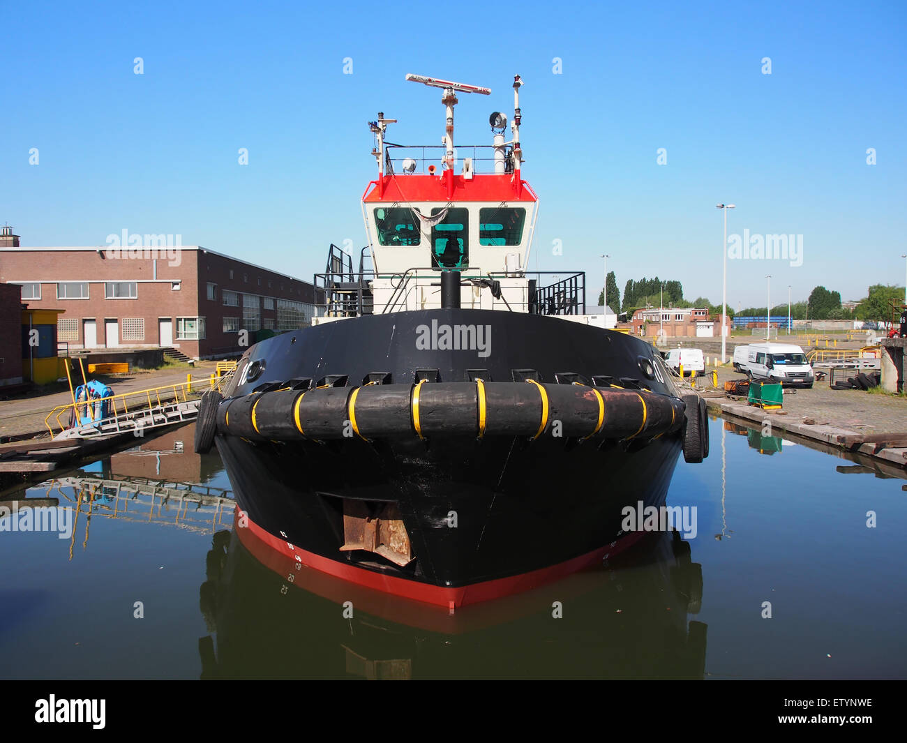 This image features a Voith Schneider propeller system aboard a vessel ...