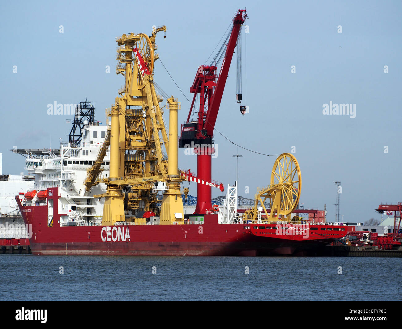 The Ceona Amazon, an oil tanker and container ship, is seen docked at ...