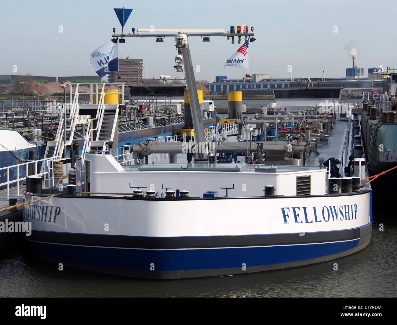 The vessel *Fellowship* (ENI 02331497), an oil tanker, is seen ...