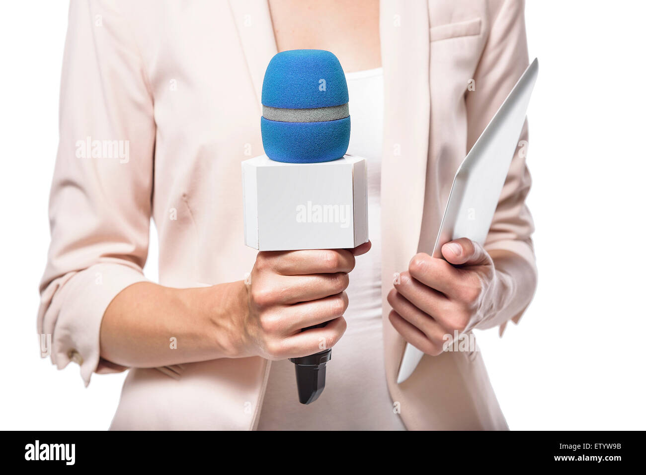Newscaster background hi-res stock photography and images - Alamy