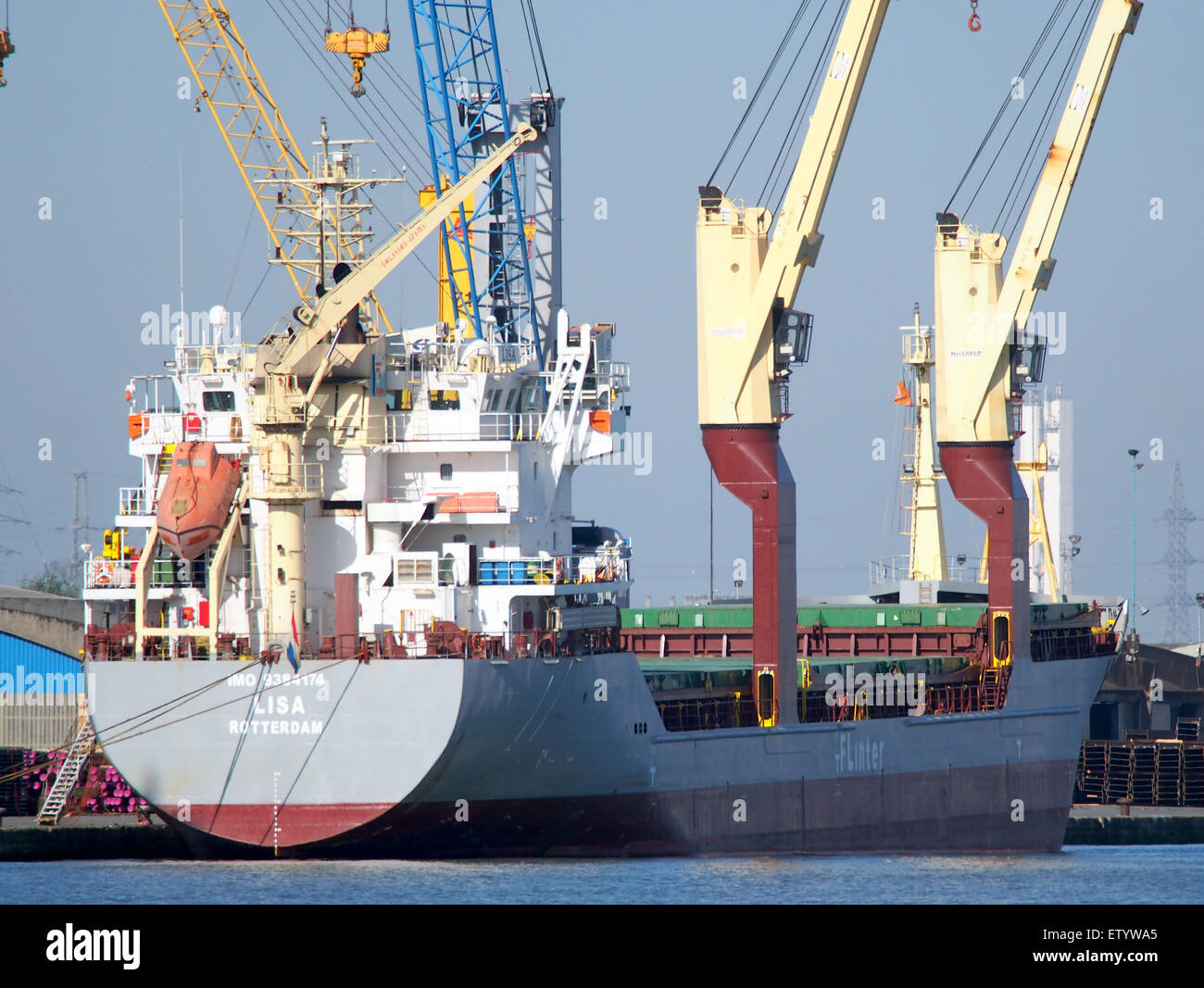 The ship, named Lisa with IMO number 9384174, is an oil container ...