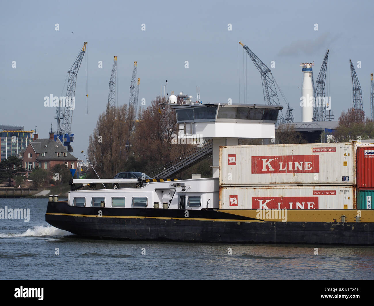 The MSC Maas, an inland container ship (ENI 02323207), is seen ...