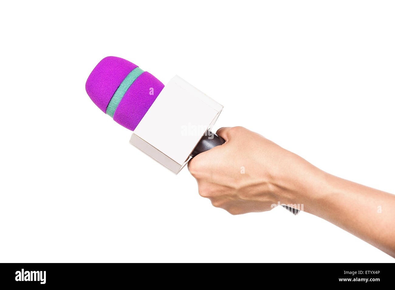 Holding mic with both hands hi-res stock photography and images - Alamy
