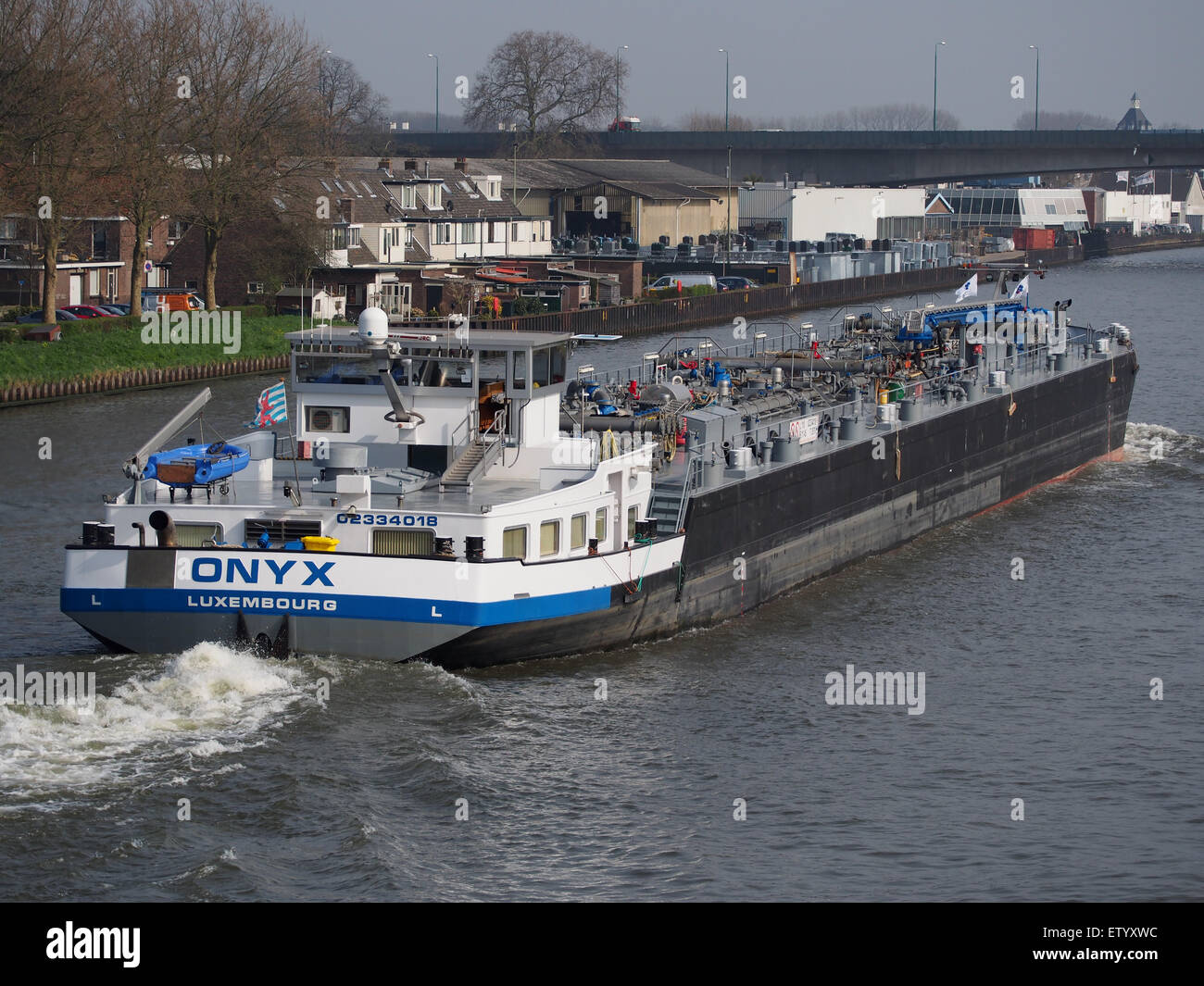 Onyx (ENI 02334018) is a tanker ship navigating the Amsterdam ...