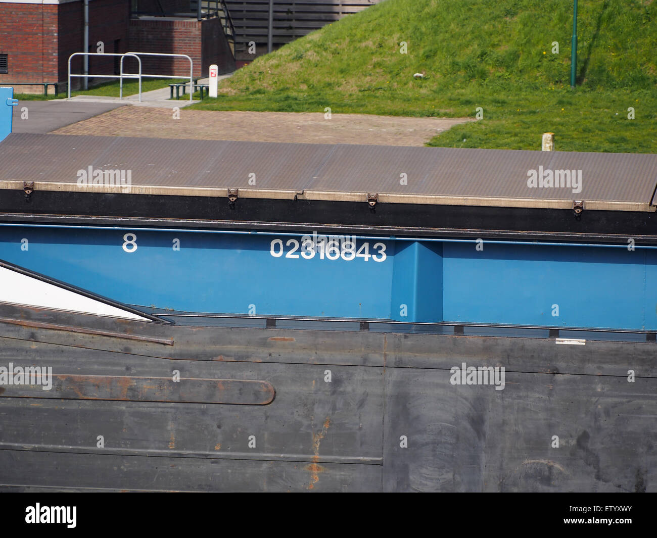 The Oreade, an oil container ship, is depicted navigating the Amsterdam ...