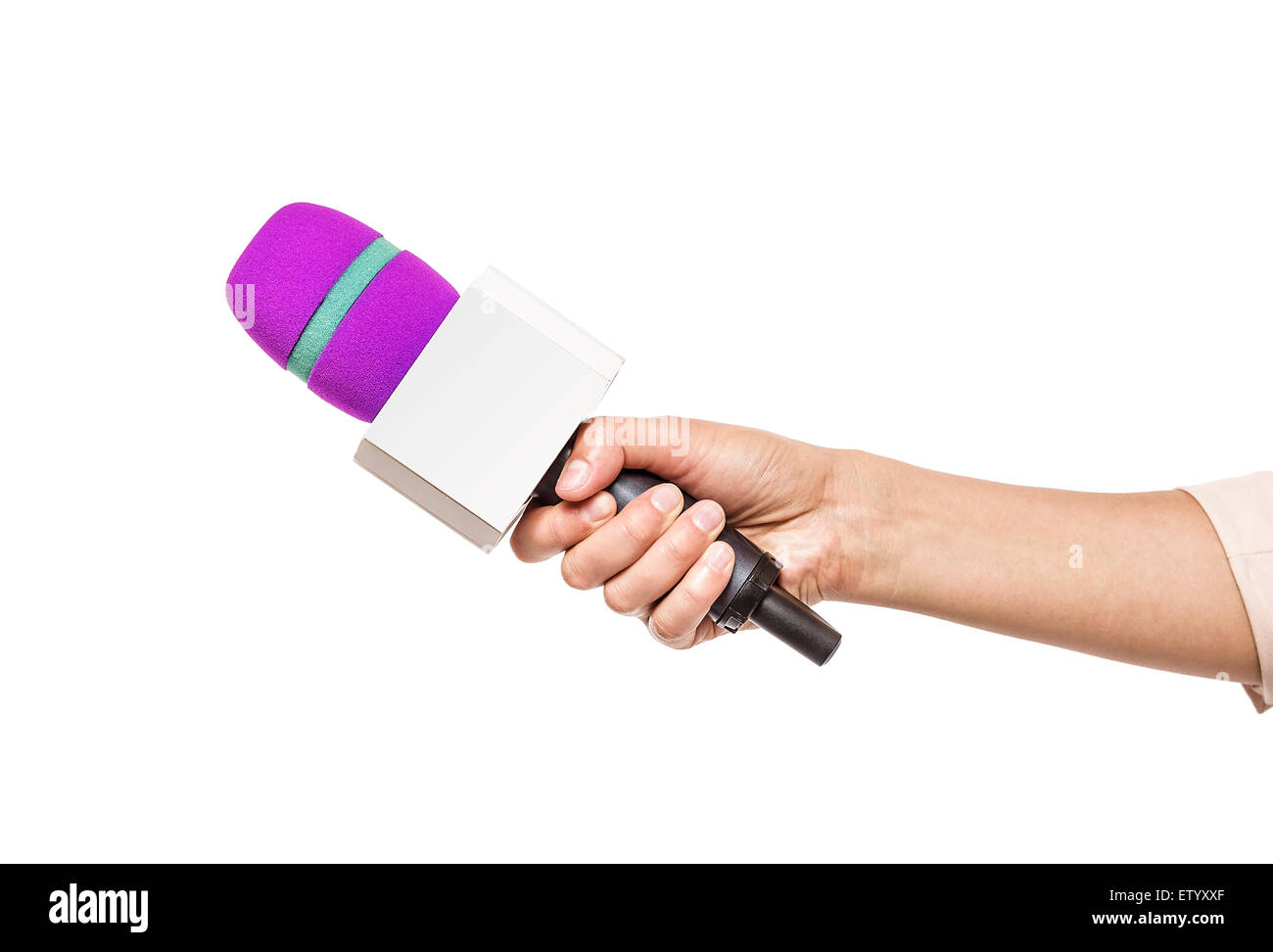 Holding mic with both hands hi-res stock photography and images - Alamy