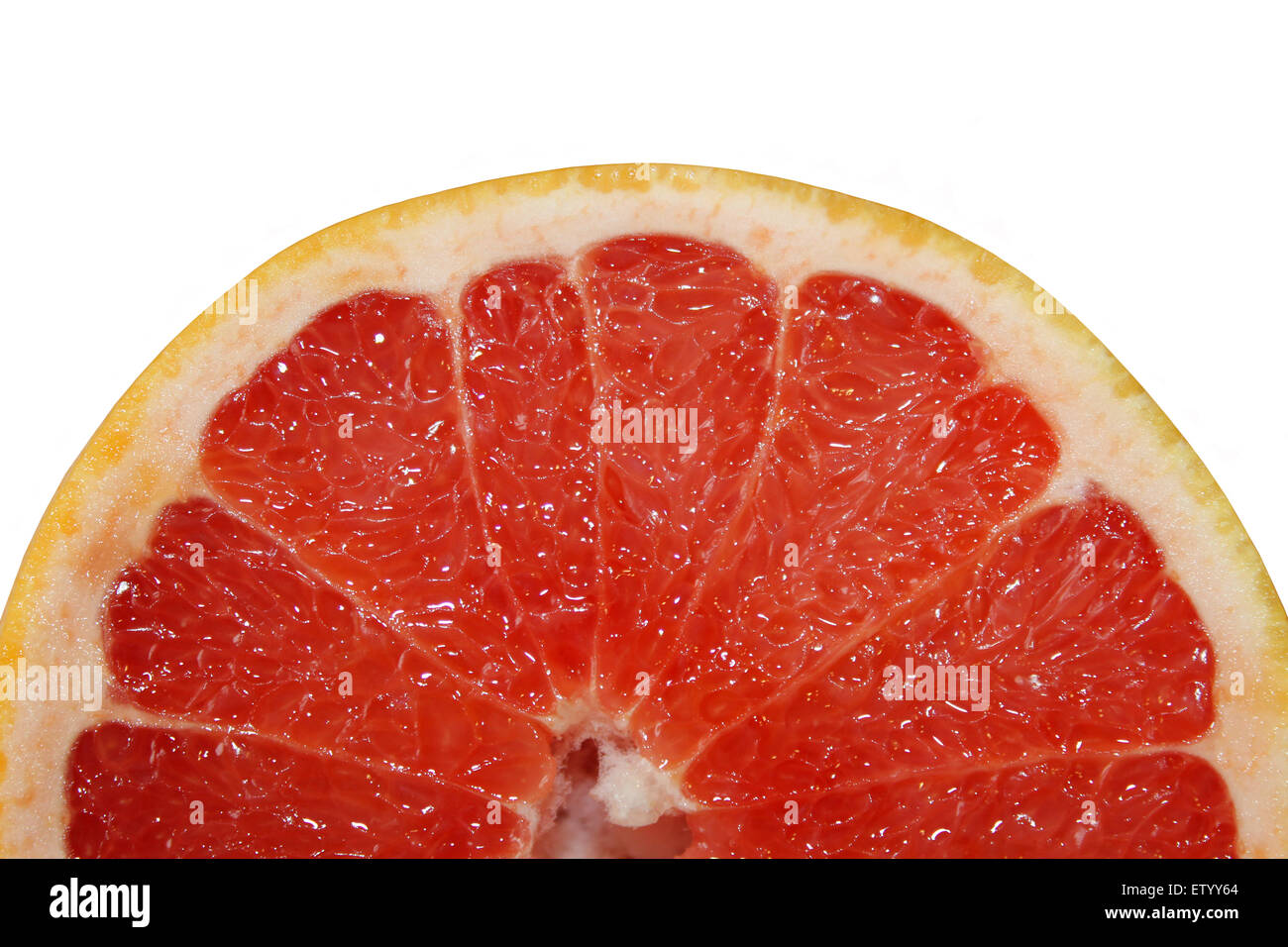 grapefruit bright red and cut by segments Stock Photo - Alamy