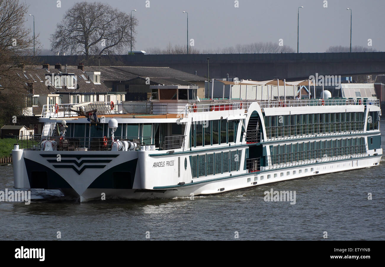 This image captures the Amadeus Princess, a river cruise ship ...