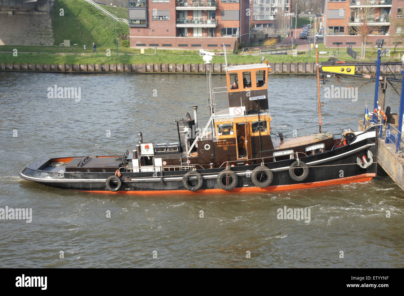 The tanker ship Rodeur (ENI 02303708) seen here in the Amsterdam ...