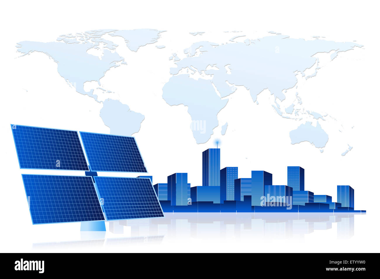 Solar energy world map hi-res stock photography and images - Alamy