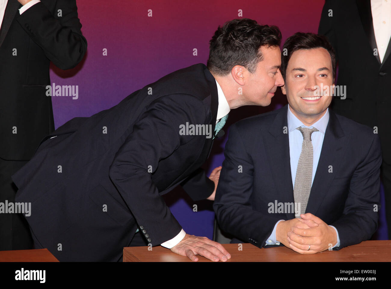 The Tonight Show's Jimmy Fallon attends a photocall as Madame Tussauds ...
