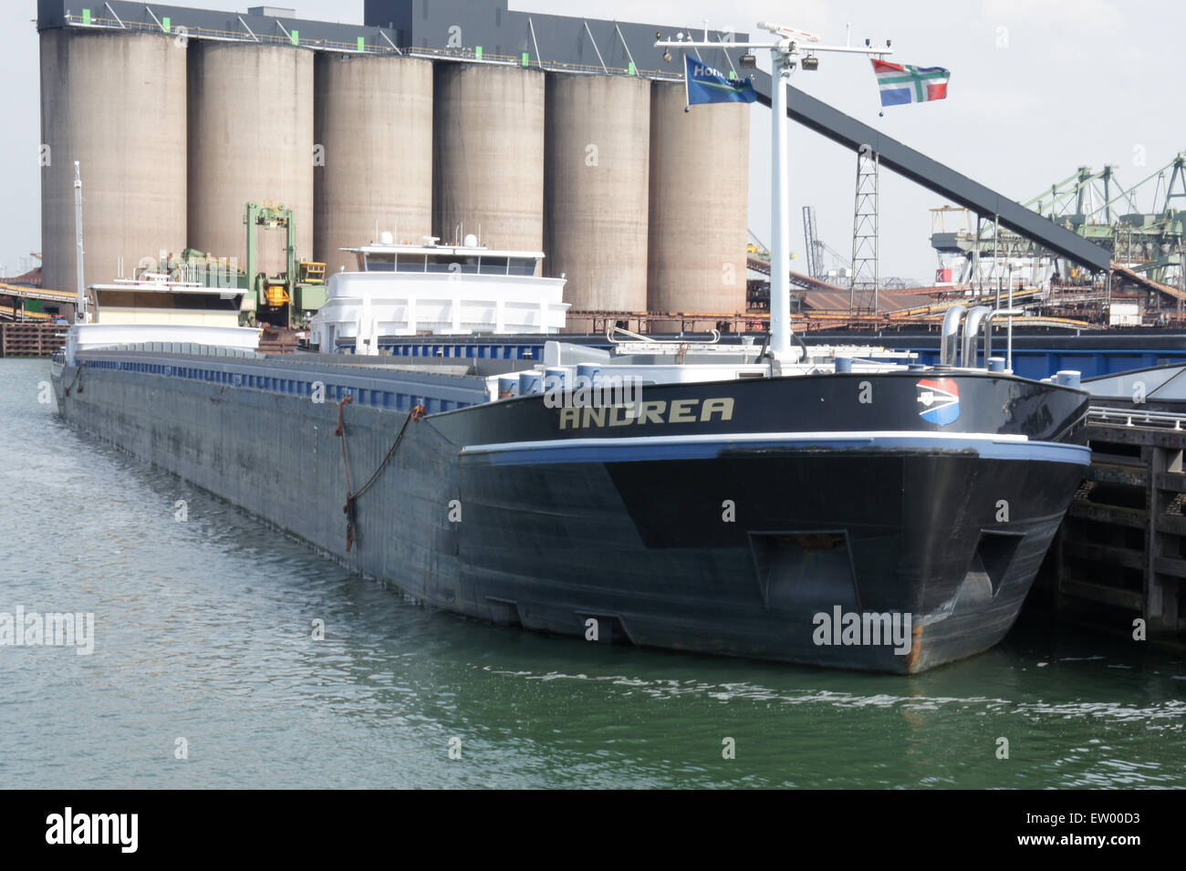 The image shows the Andrea vessel at Hartelhaven, Port of Rotterdam ...