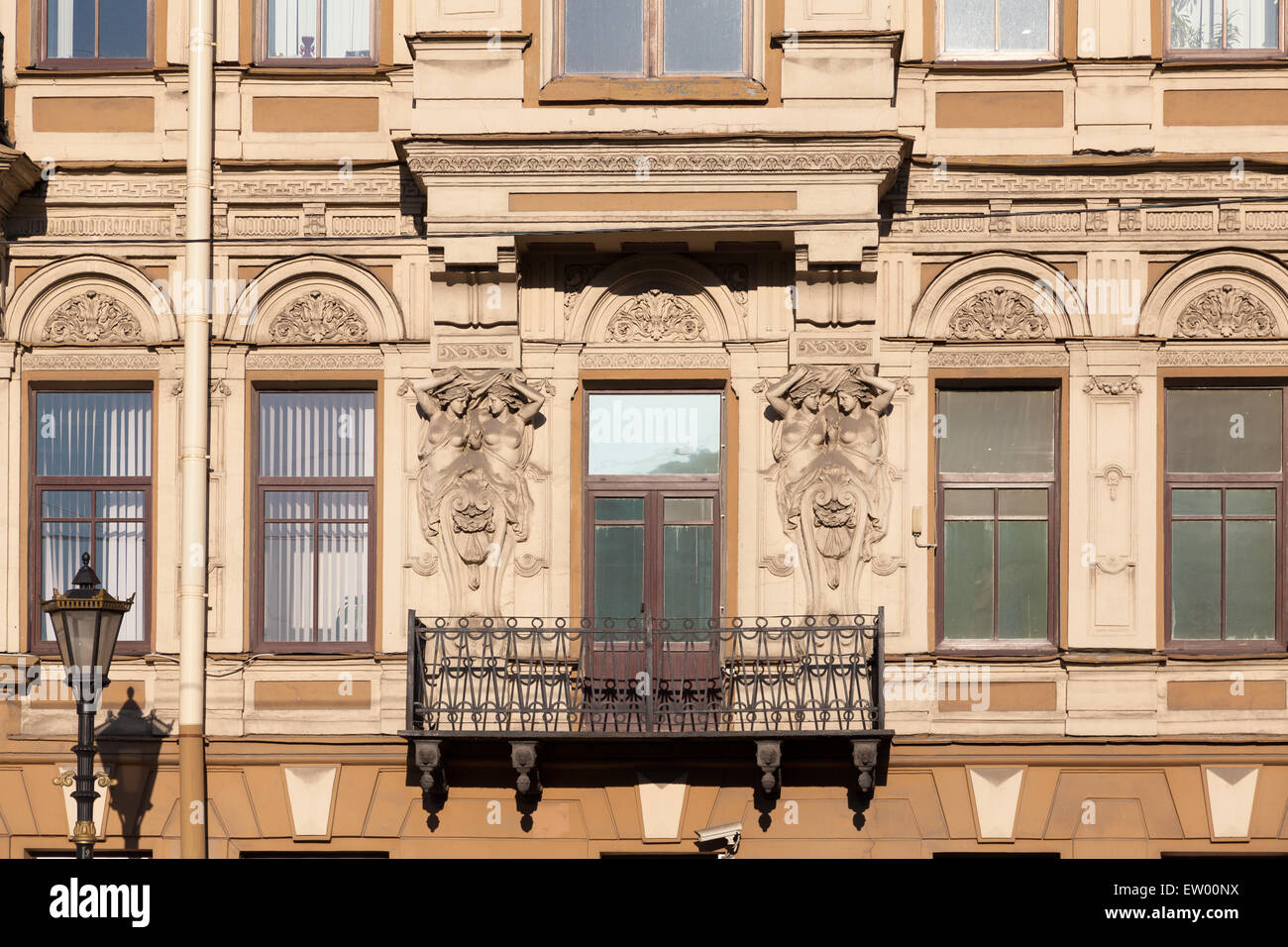 Facade of house №24 on the Griboyedov Canal in St. Petersburg Stock ...