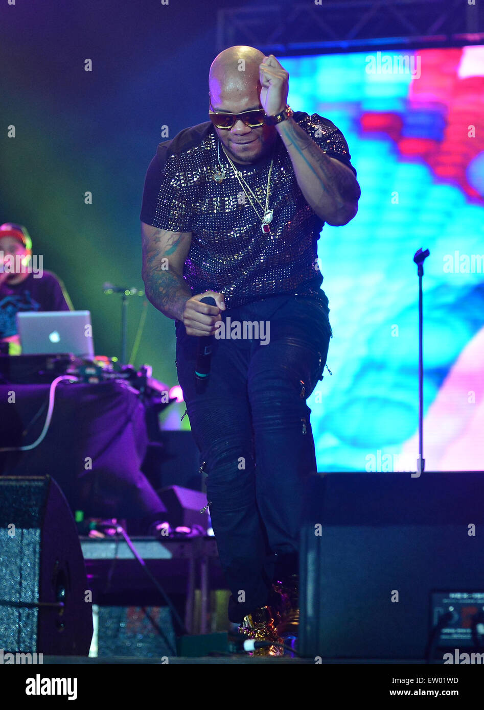 Hard Rock Rising Miami Beach centennial concert Featuring: Flo Rida ...