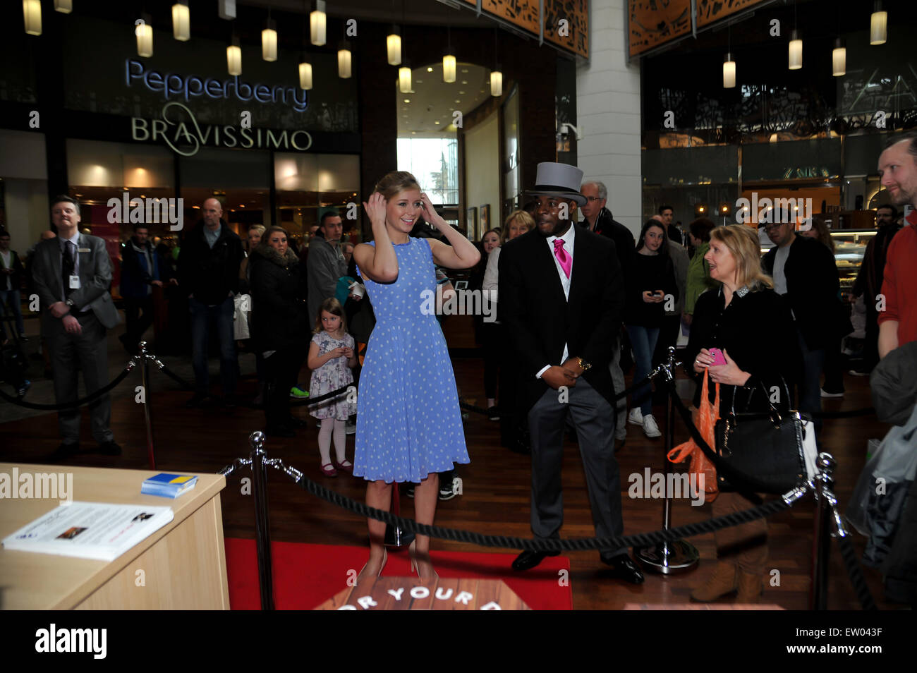 TV presenter Rachel Riley hosts a Top Swap clothing drive at Touchwood ...