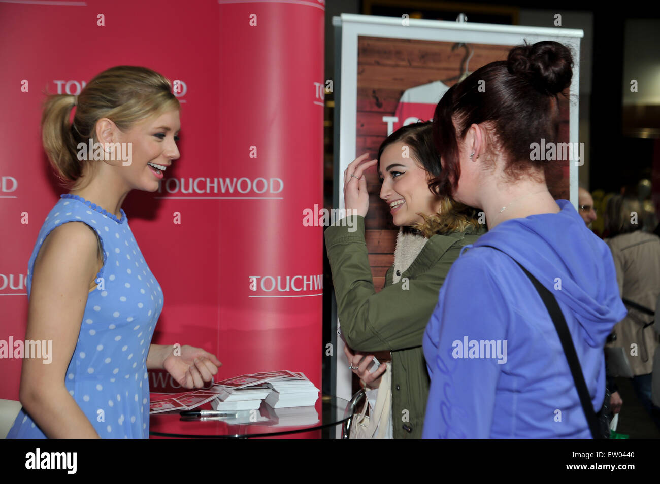 TV presenter Rachel Riley hosts a Top Swap clothing drive at Touchwood ...