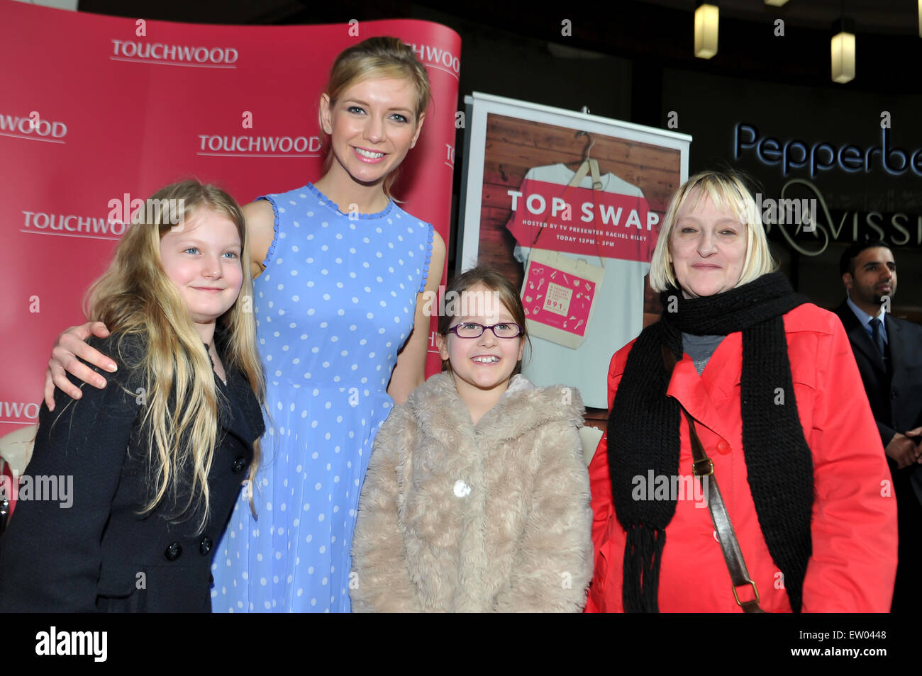 TV presenter Rachel Riley hosts a Top Swap clothing drive at Touchwood ...