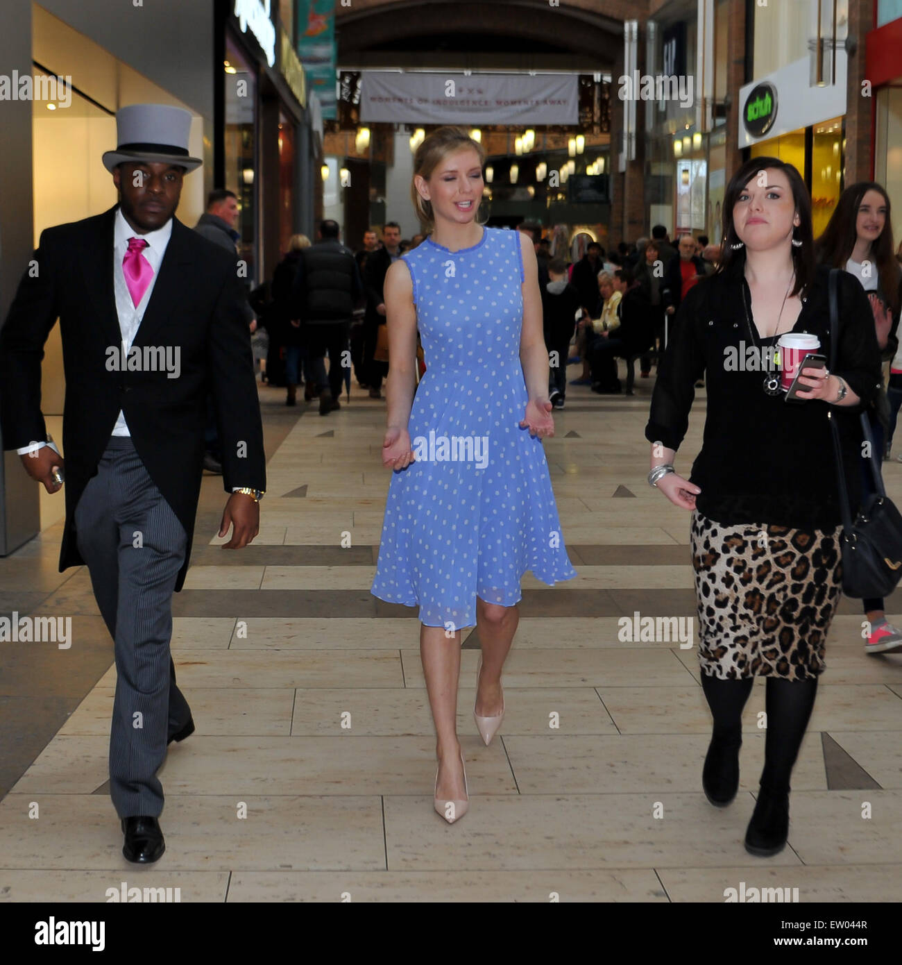 TV presenter Rachel Riley hosts a Top Swap clothing drive at Touchwood ...