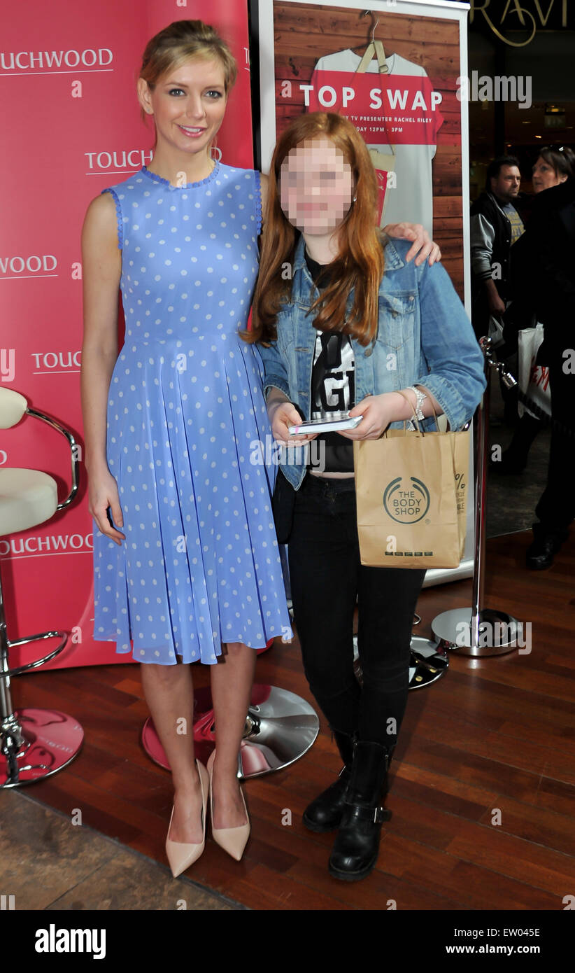 TV presenter Rachel Riley hosts a Top Swap clothing drive at Touchwood ...