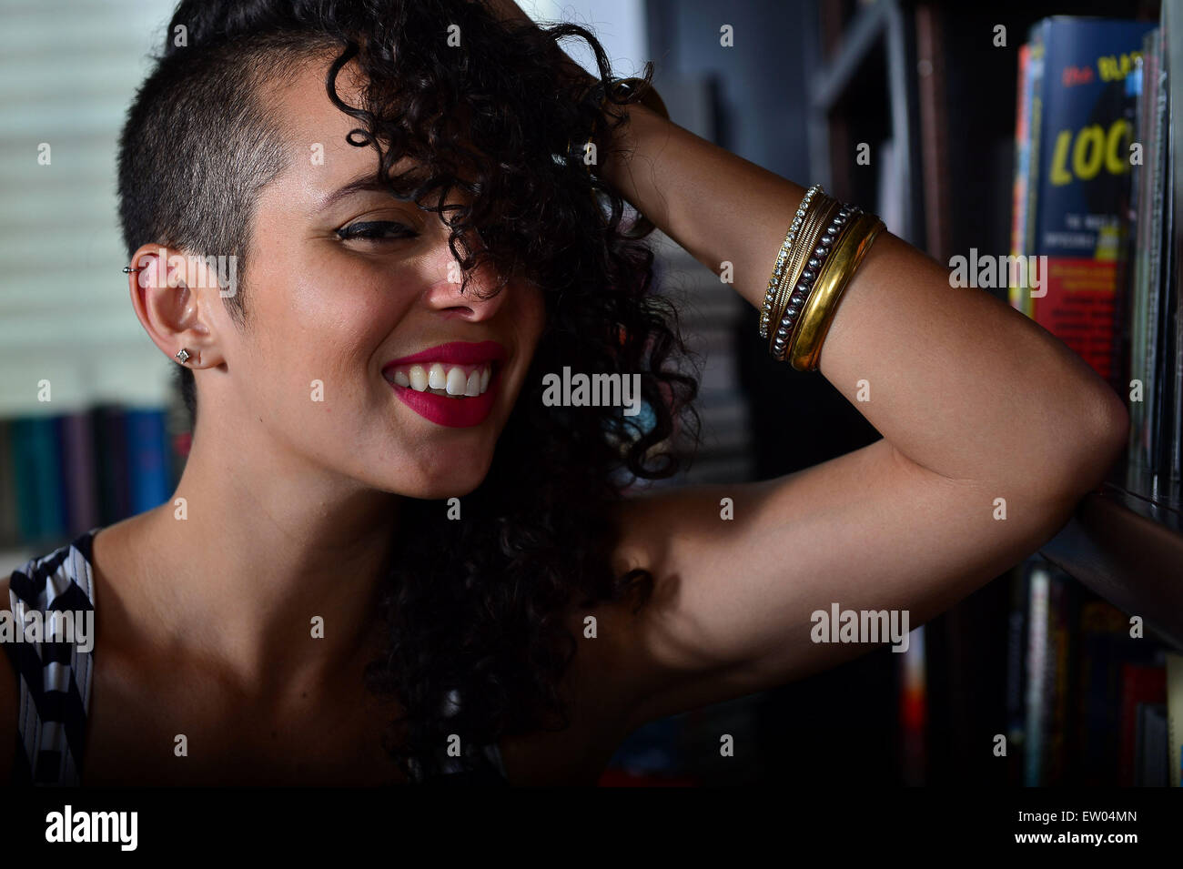 Raquel Sofia attends a portrait session with photographer Johnny Louis ...