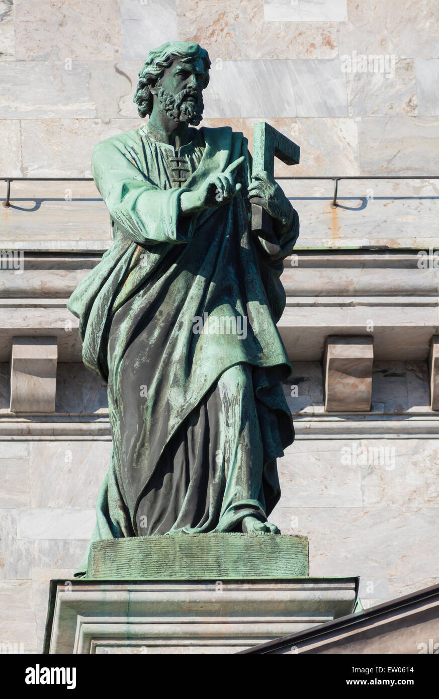 Sculpture of The Apostle Thomas by sculptor Vitali (1794-1855), on the ...