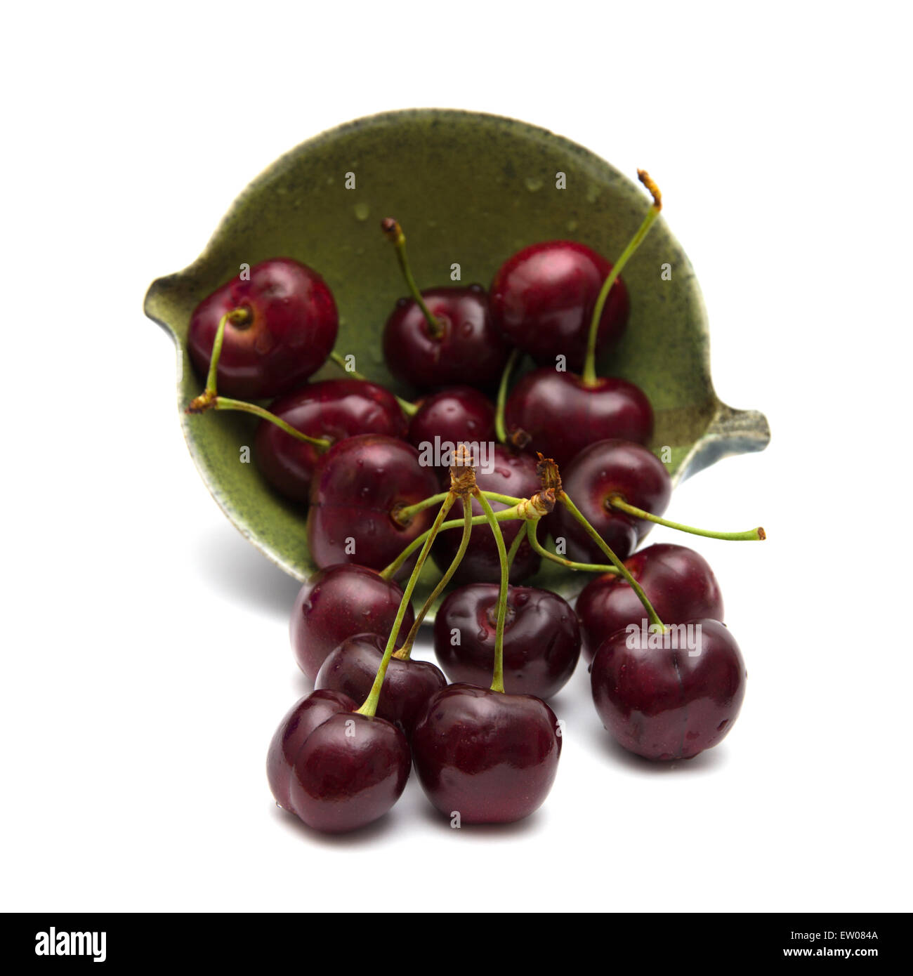 dark red cherry isolated on white background Stock Photo - Alamy