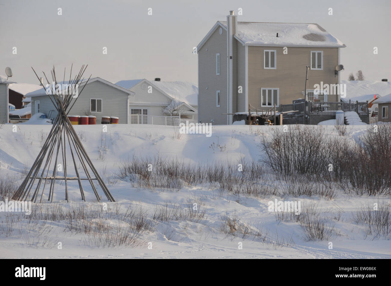 Cree community of Mistissini Northern Quebec Canada Stock Photo - Alamy