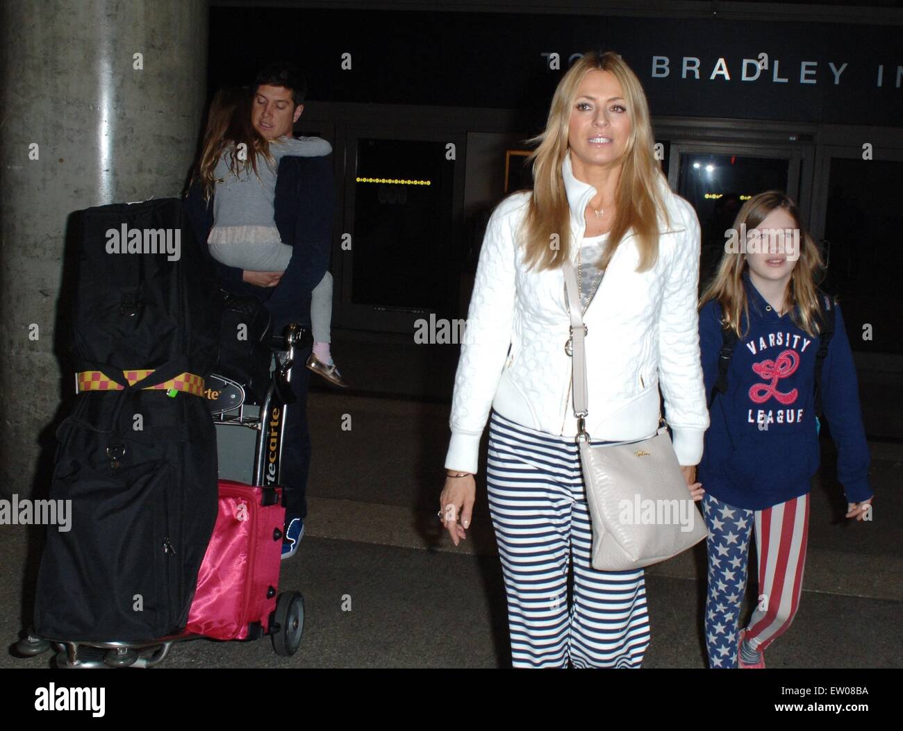 Tess Daly and husband Vernon Kay arrive at Los Angeles International ...