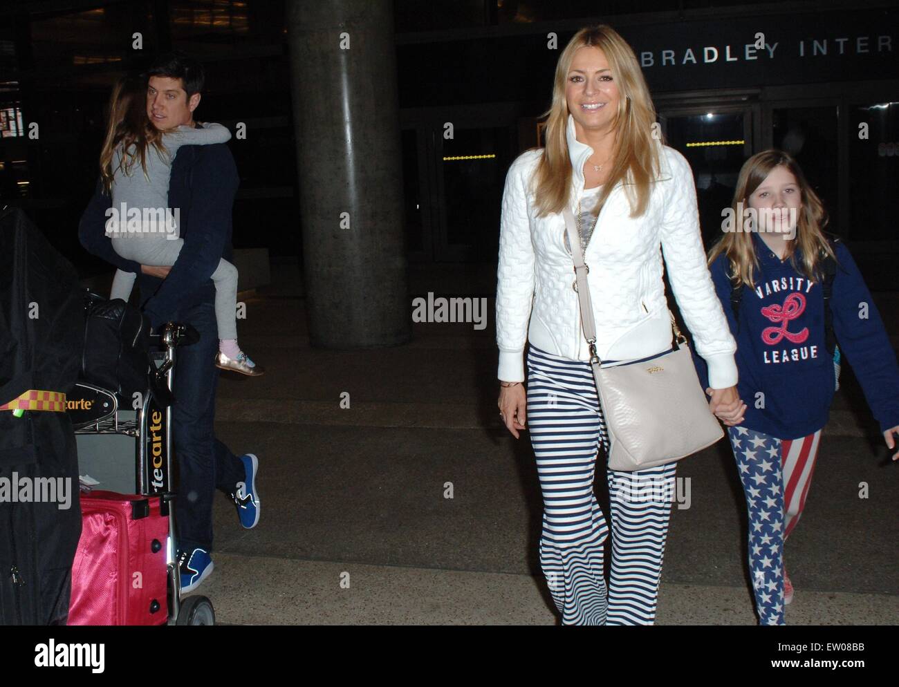 Tess Daly and husband Vernon Kay arrive at Los Angeles International ...