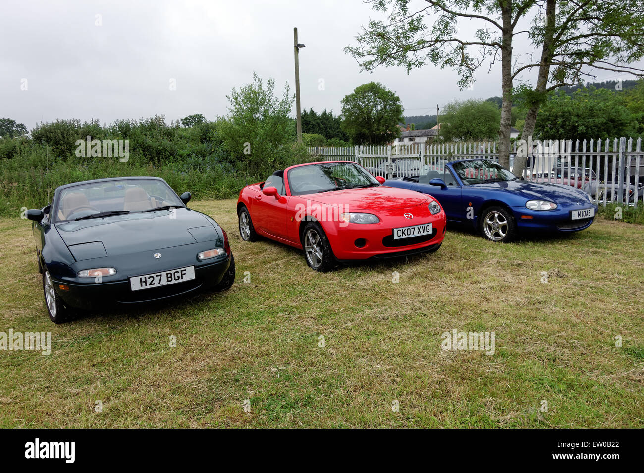 Three Generations of Mazda MX5 - MK1, MK2, MK3 Stock Photo - Alamy