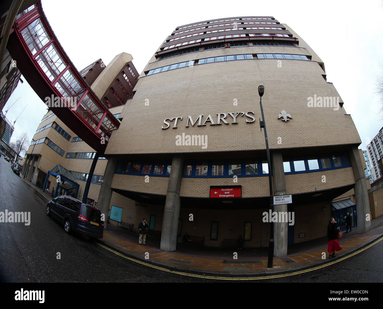 The front doors of the Lindo Wing at St. Mary's Hospital get a fresh ...