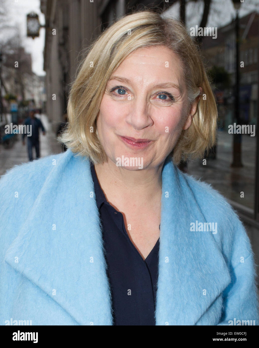 Victoria Wood and Michael Ball leave the studio after their appearance ...