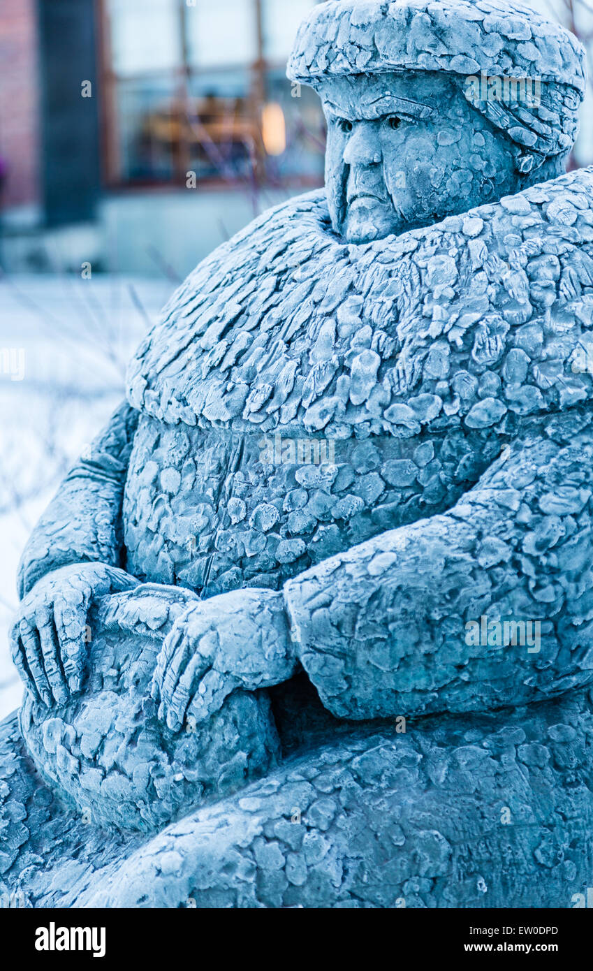 Statue of a grumpy woman, Narvik, Norway Stock Photo - Alamy