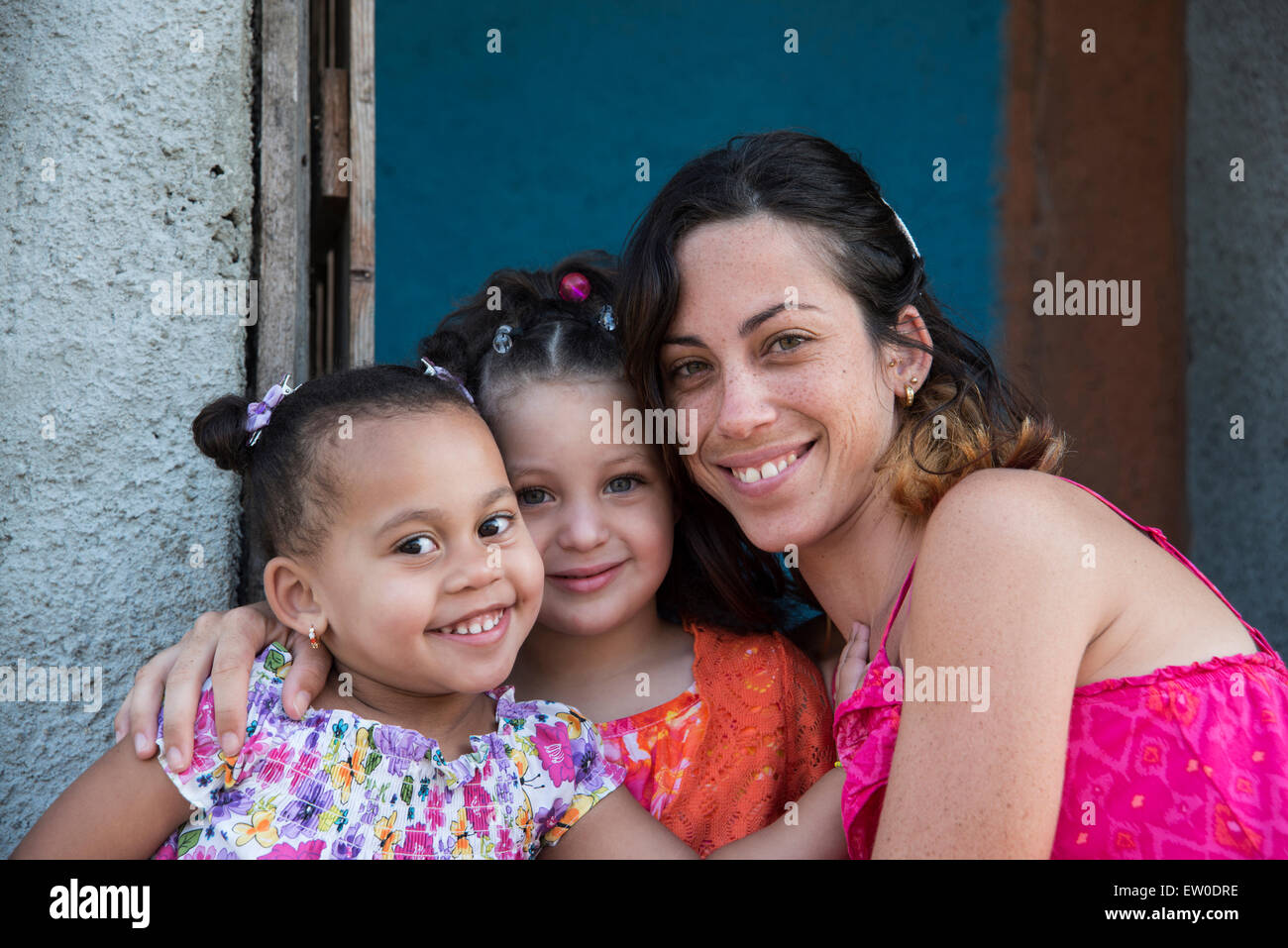 Happy Latin family outdoors Stock Photo - Alamy