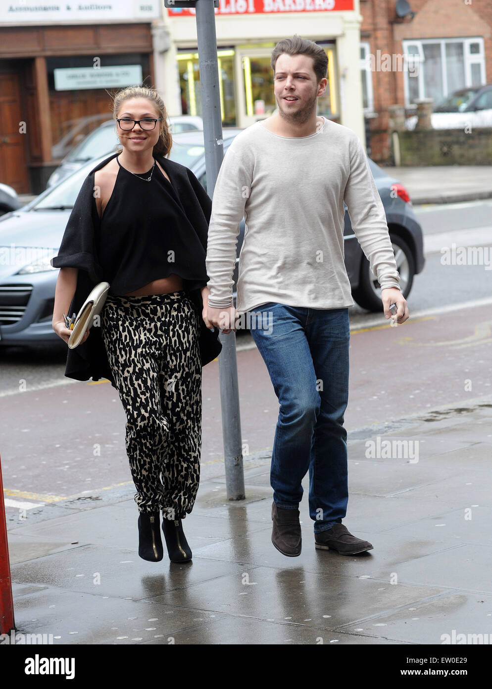 TOWIE stars Francesca Parman and James Benewith arrive for filming ...