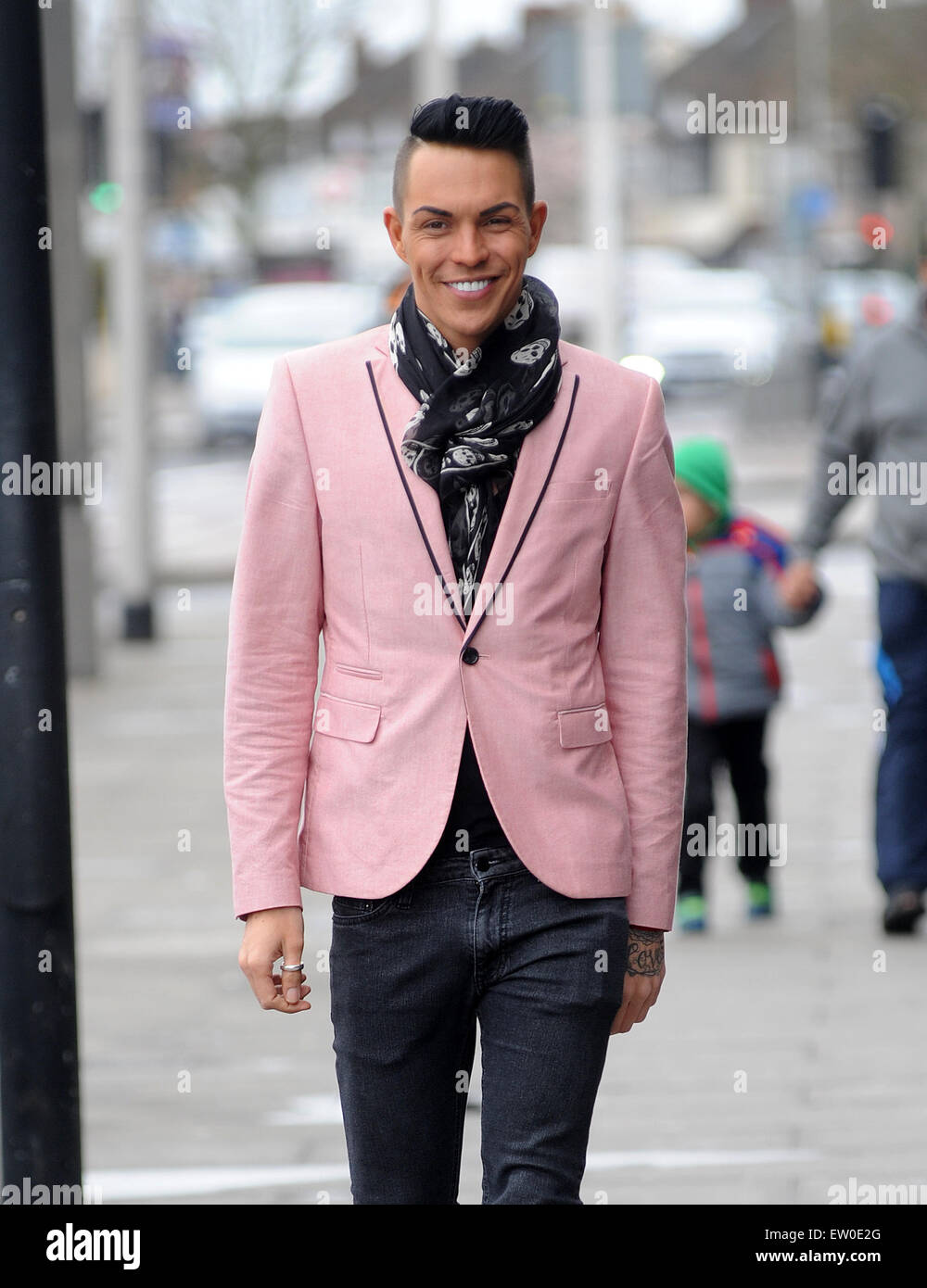 TOWIE star Bobby Norris arriving for filming Featuring: Bobby Norris ...