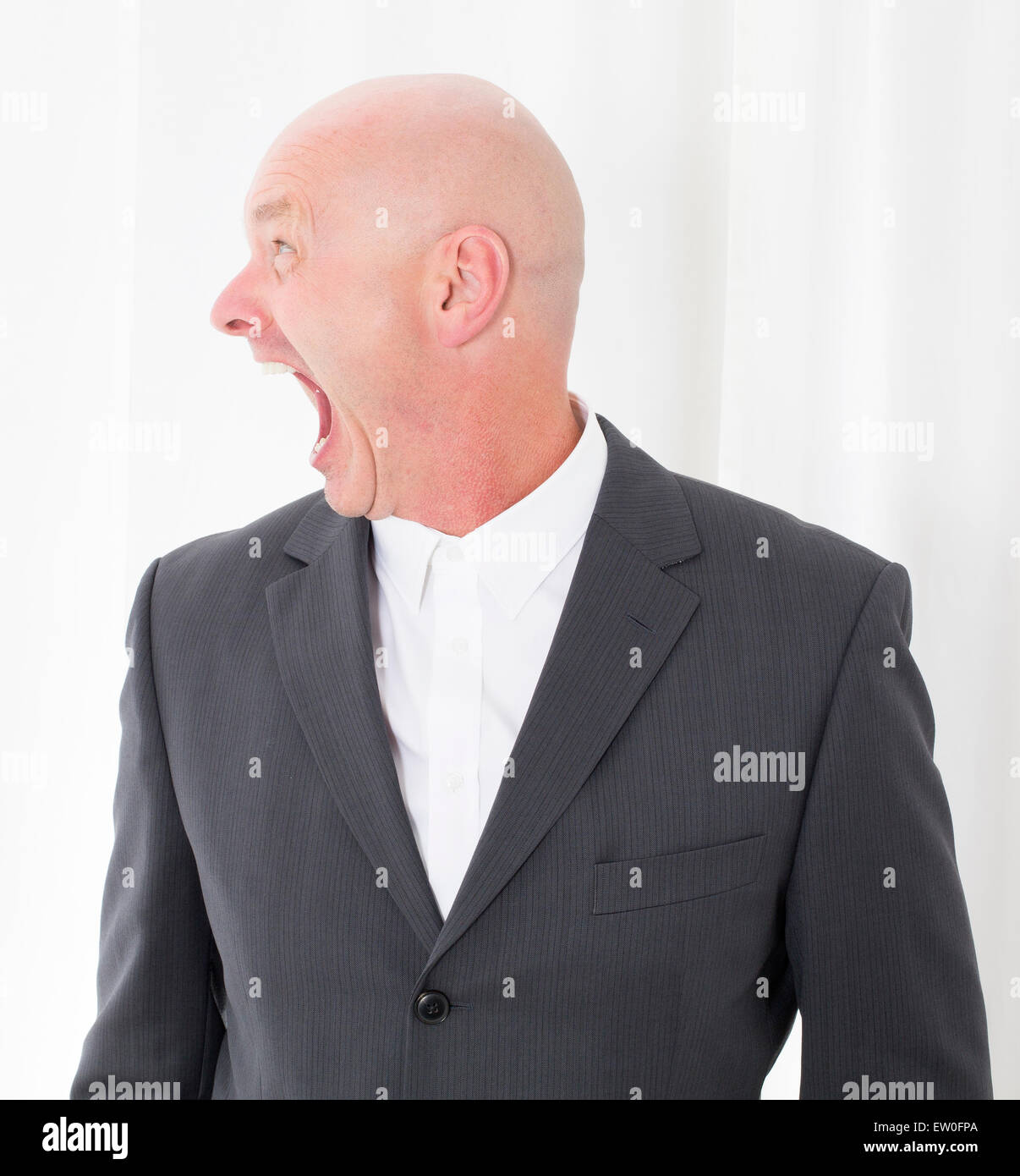 Angry bald man hi-res stock photography and images - Alamy