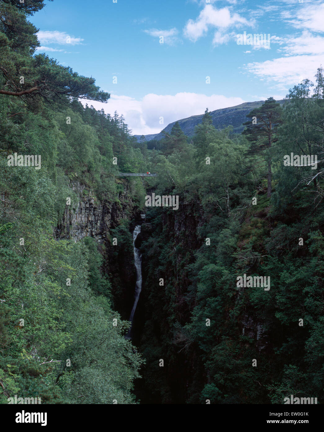 Cliff faces and The Falls of Measach Corrieshalloch Gorge Braemore ...