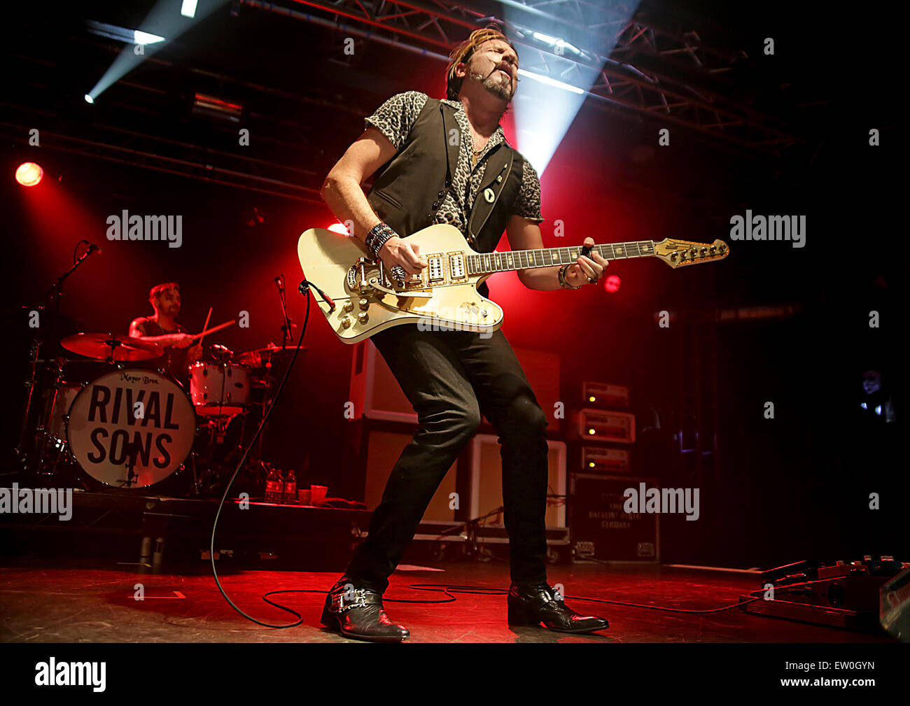 Rock band Rival Sons performing live on stage at Liverpool O2 Academy ...
