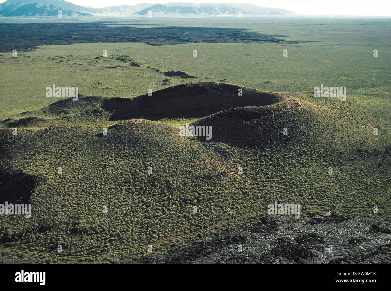 Remnants of a volcanic cone in the Craters of the Moon National ...