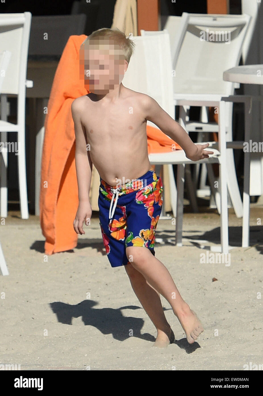 Boris Becker his wife Lilly and two sons Elias and Amadeus have brunch ...