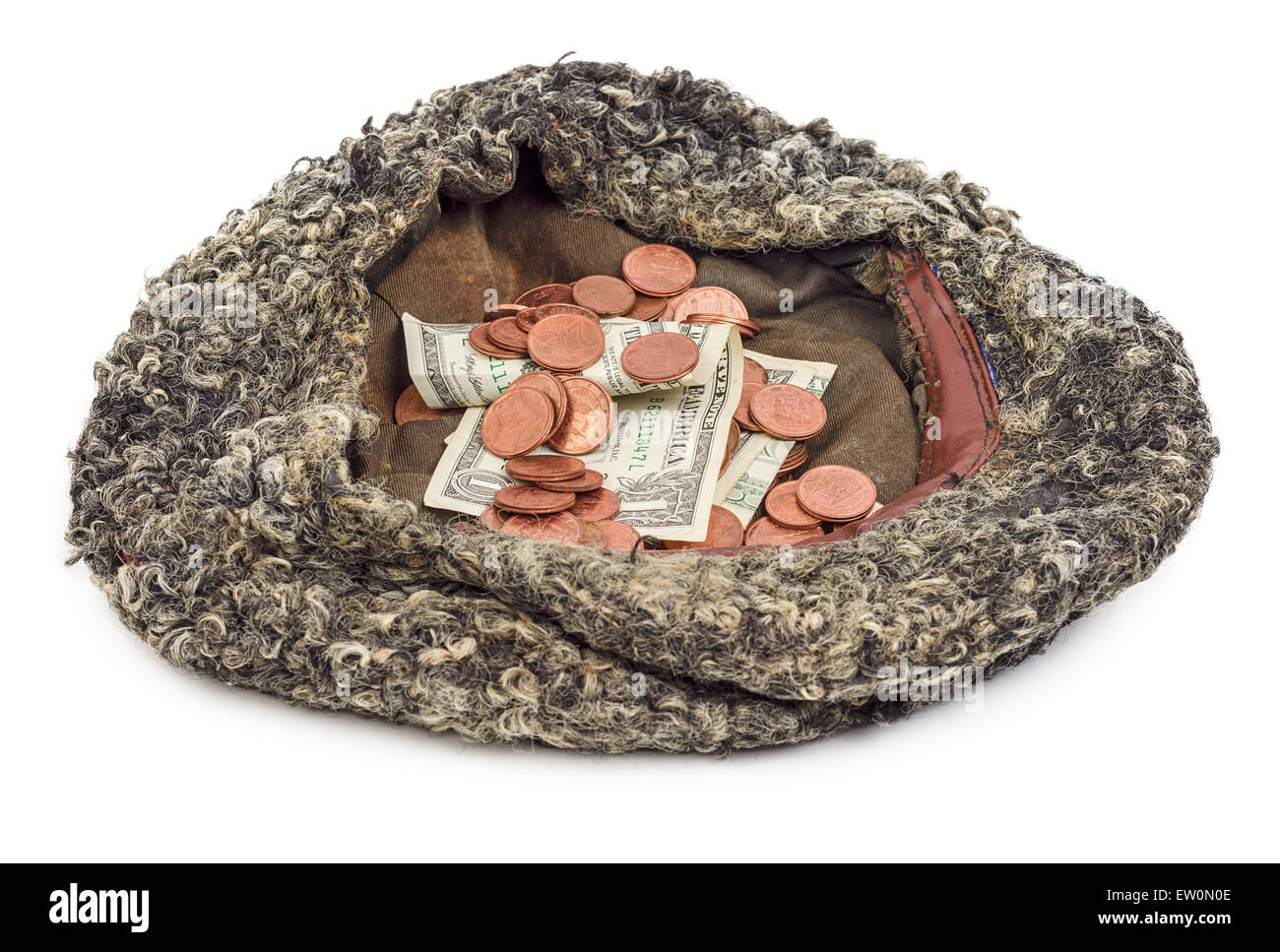 Homeless hat hi-res stock photography and images - Alamy