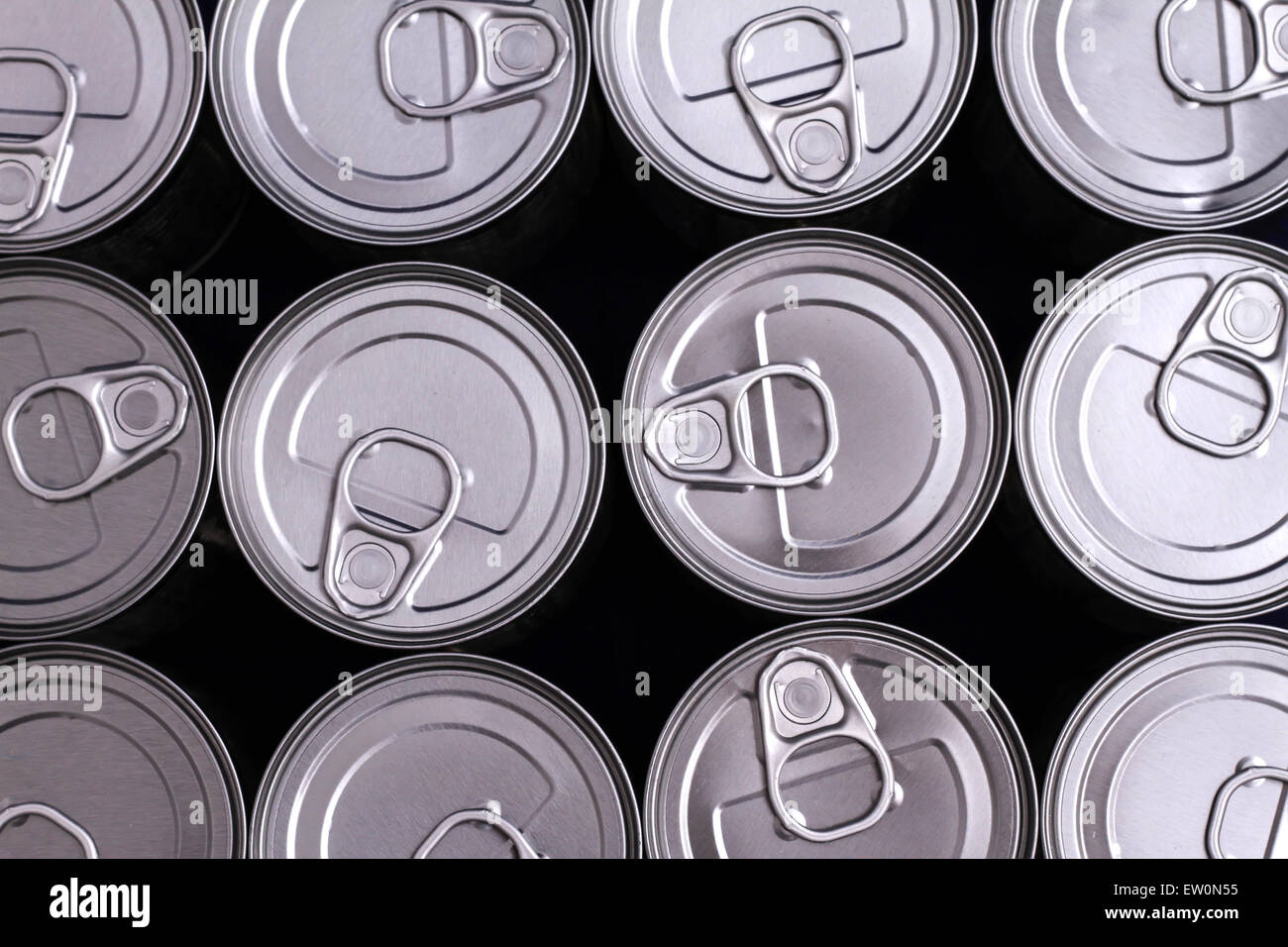 A group of cans background Stock Photo - Alamy