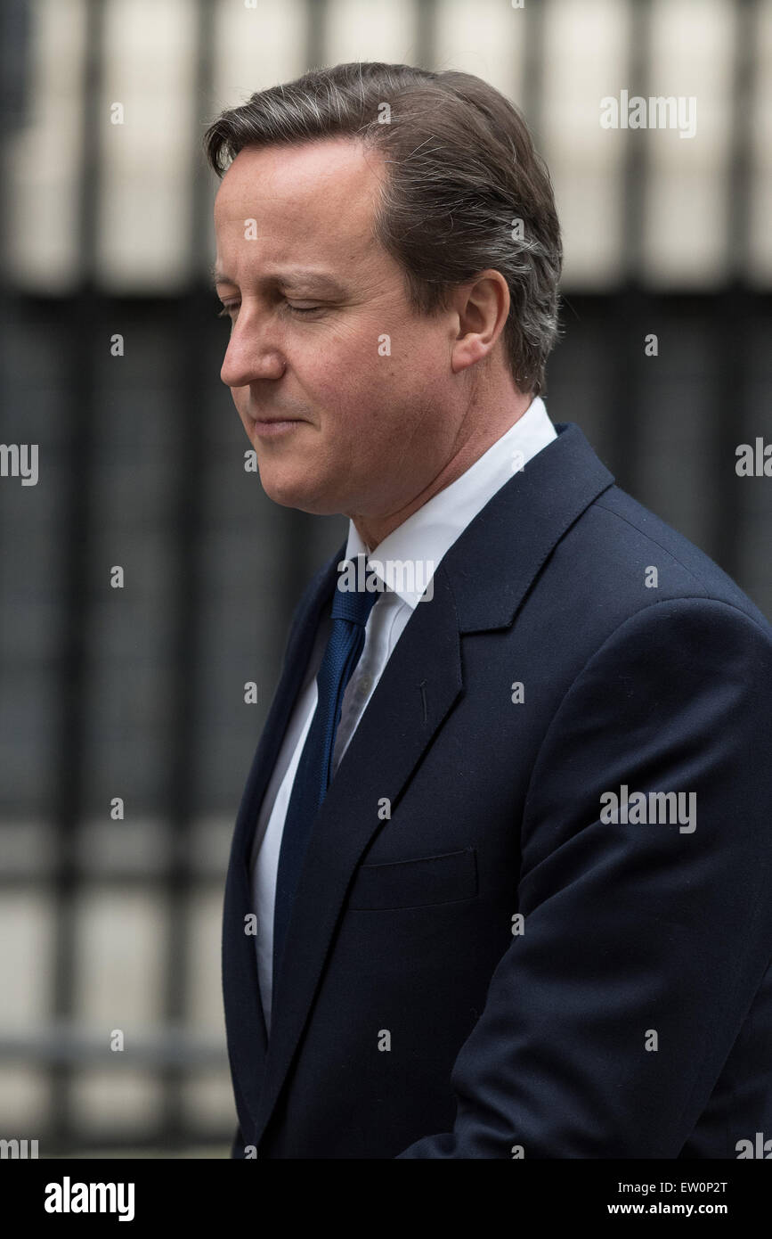 David Cameron in Downing Street on the day of the election campaign ...