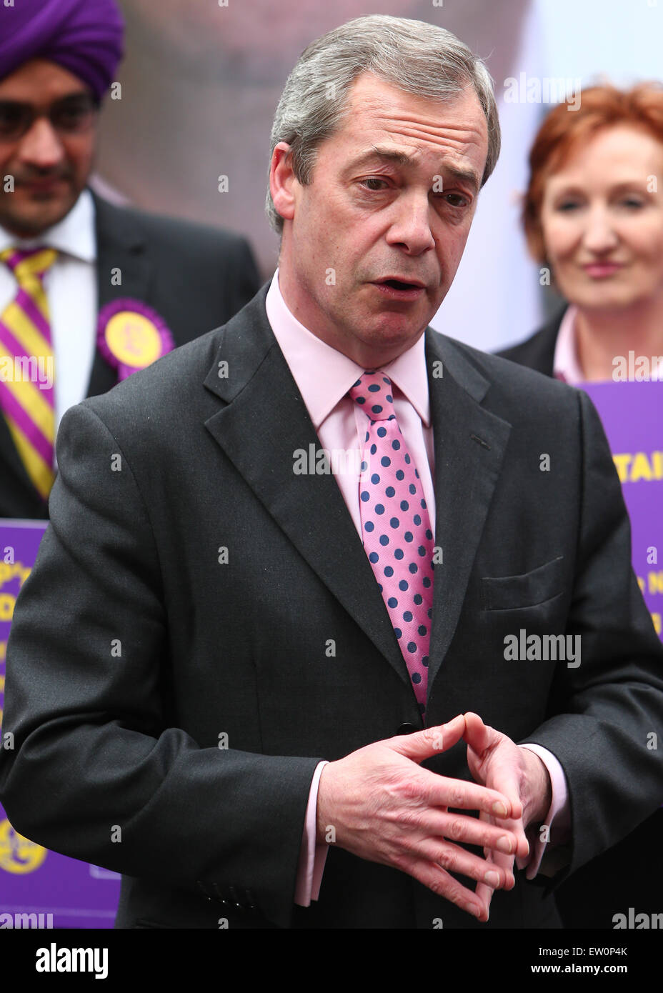 Nigel Farage MEP unveils UKIP's five election pledges in Westminster ...