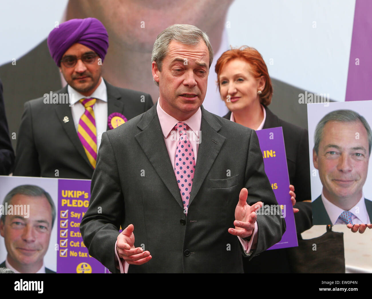 Nigel Farage MEP unveils UKIP's five election pledges in Westminster ...