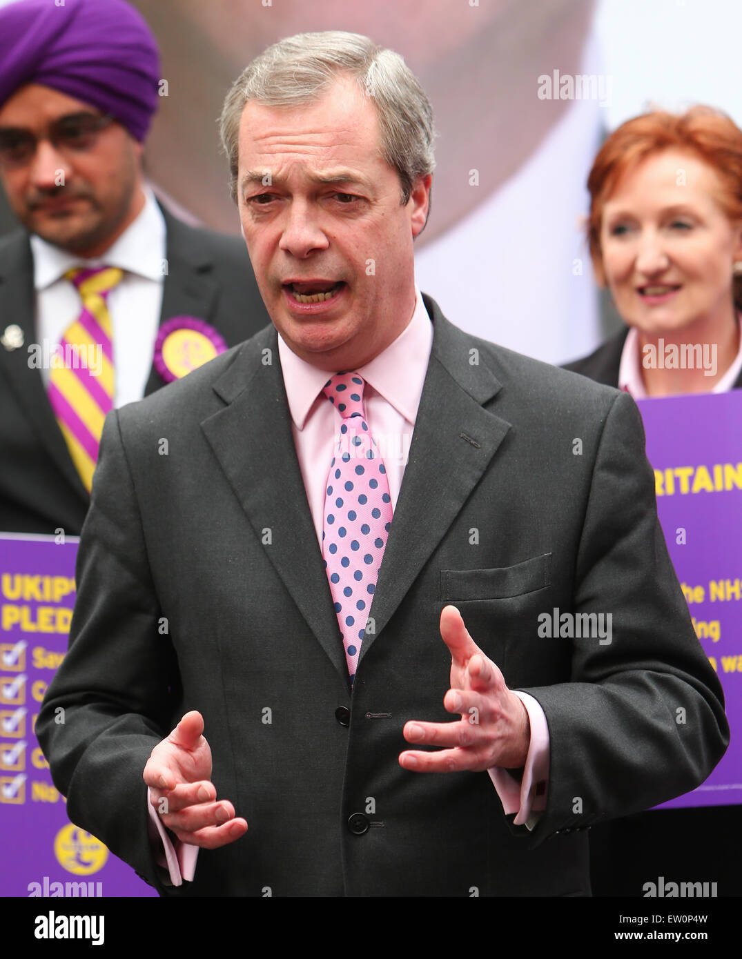 Nigel Farage MEP unveils UKIP's five election pledges in Westminster ...